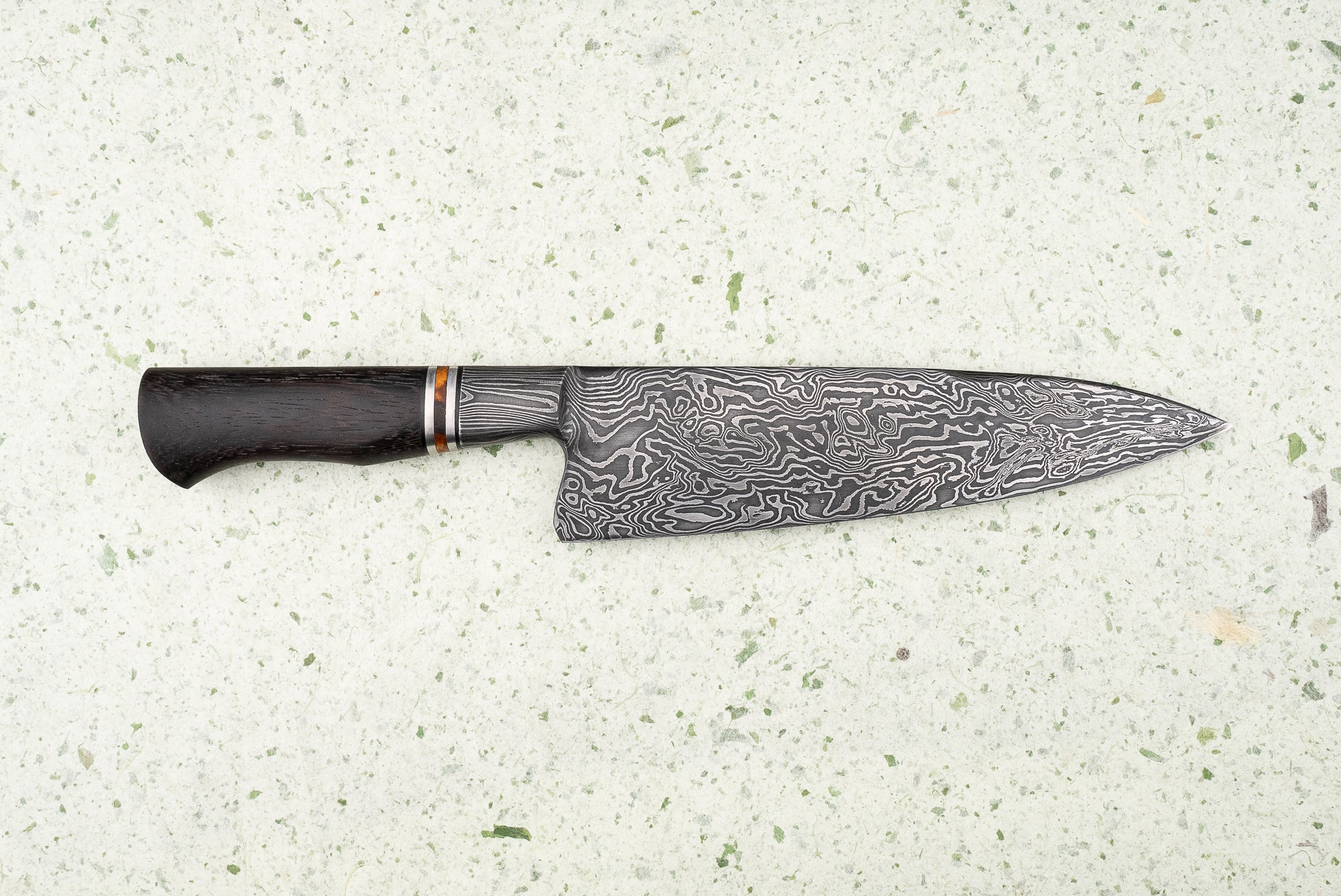 Black Cat Metal Damascus Gyuto "Maps" – Knifewear - Handcrafted ...
