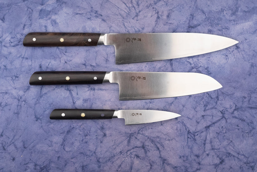 Hazaki Classic Black 3 Piece Knife Set – Knifewear - Handcrafted ...
