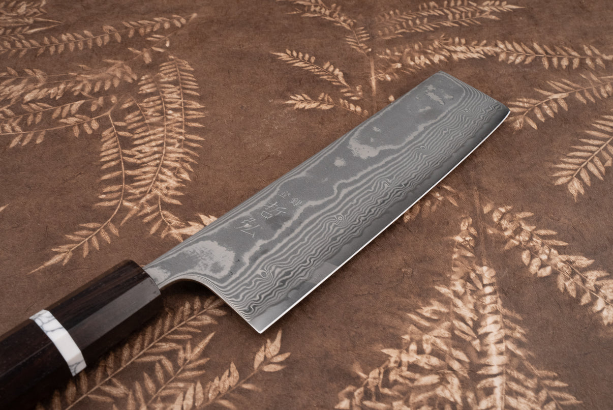 Tetsuhiro SG2 Damascus Kanko Nakiri 180mm – Knifewear - Handcrafted ...