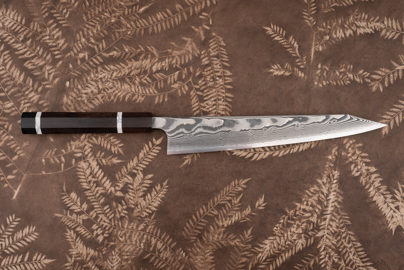 Tetsuhiro SG2 Damascus Kanko Kiritsuke Sujihiki 240mm – Knifewear ...