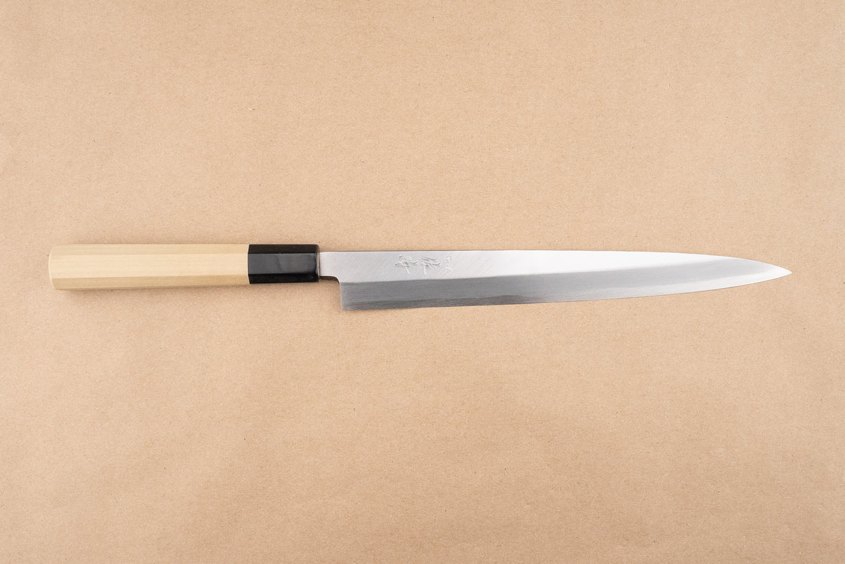 Touroku Sakai Shirogami Kasumi Yanagiba 240mm – Knifewear - Handcrafted ...