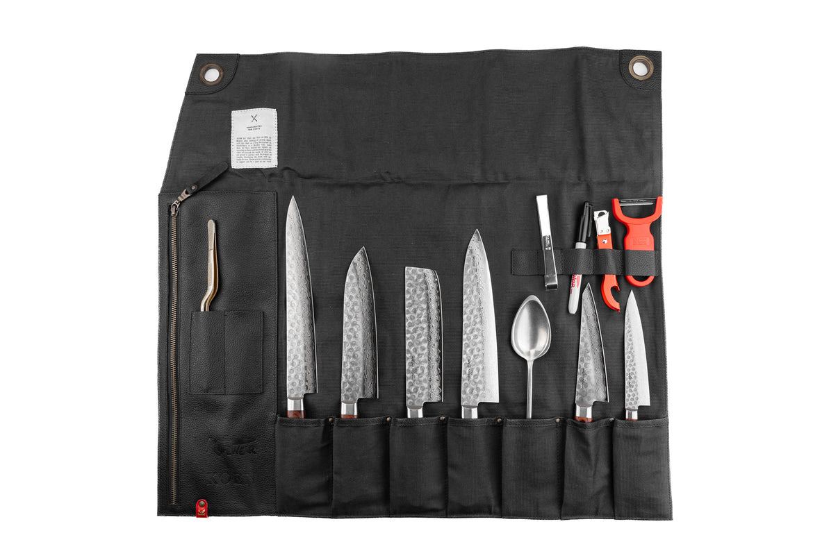 Knifewear x Koen Expediter 7 piece Waxed Canvas Knife Roll – Knifewear ...