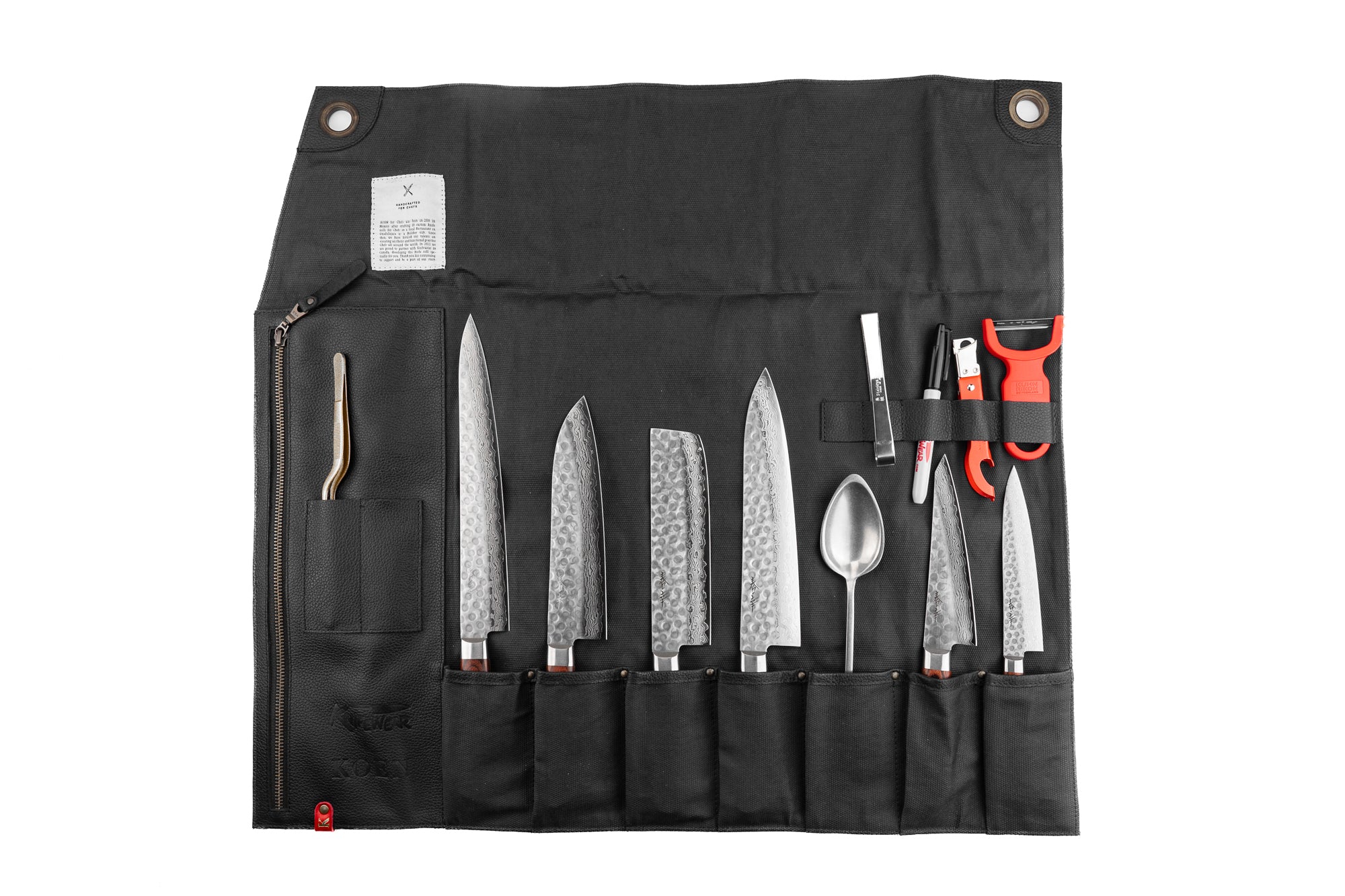 Knifewear x Koen Expediter 7 piece Waxed Canvas Knife Roll - Knifewear ...