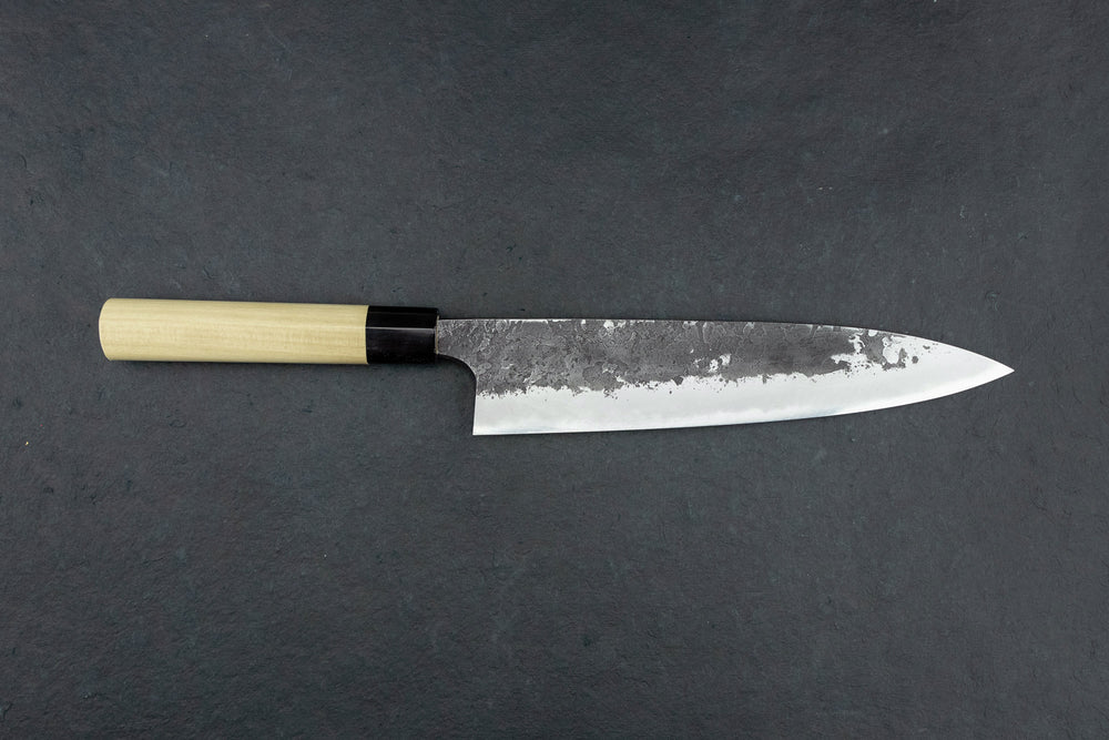 Mazaki Shirogami Nashiji Kurouchi Gyuto 240mm - Knifewear - Handcrafted ...