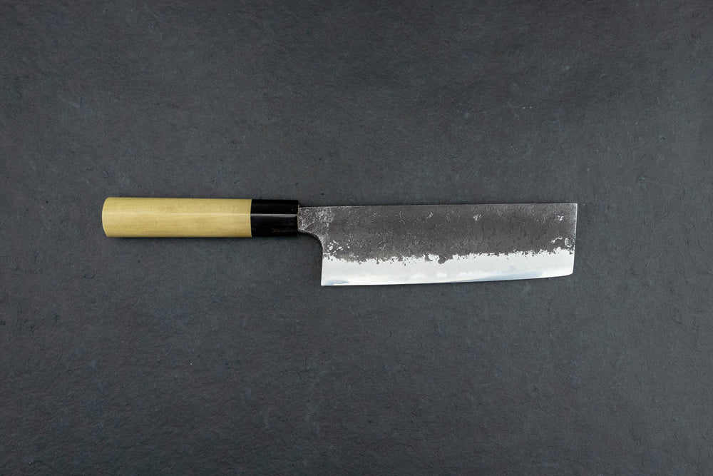 Mazaki Shirogami Nashiji Kurouchi Nakiri 165mm - Knifewear ...