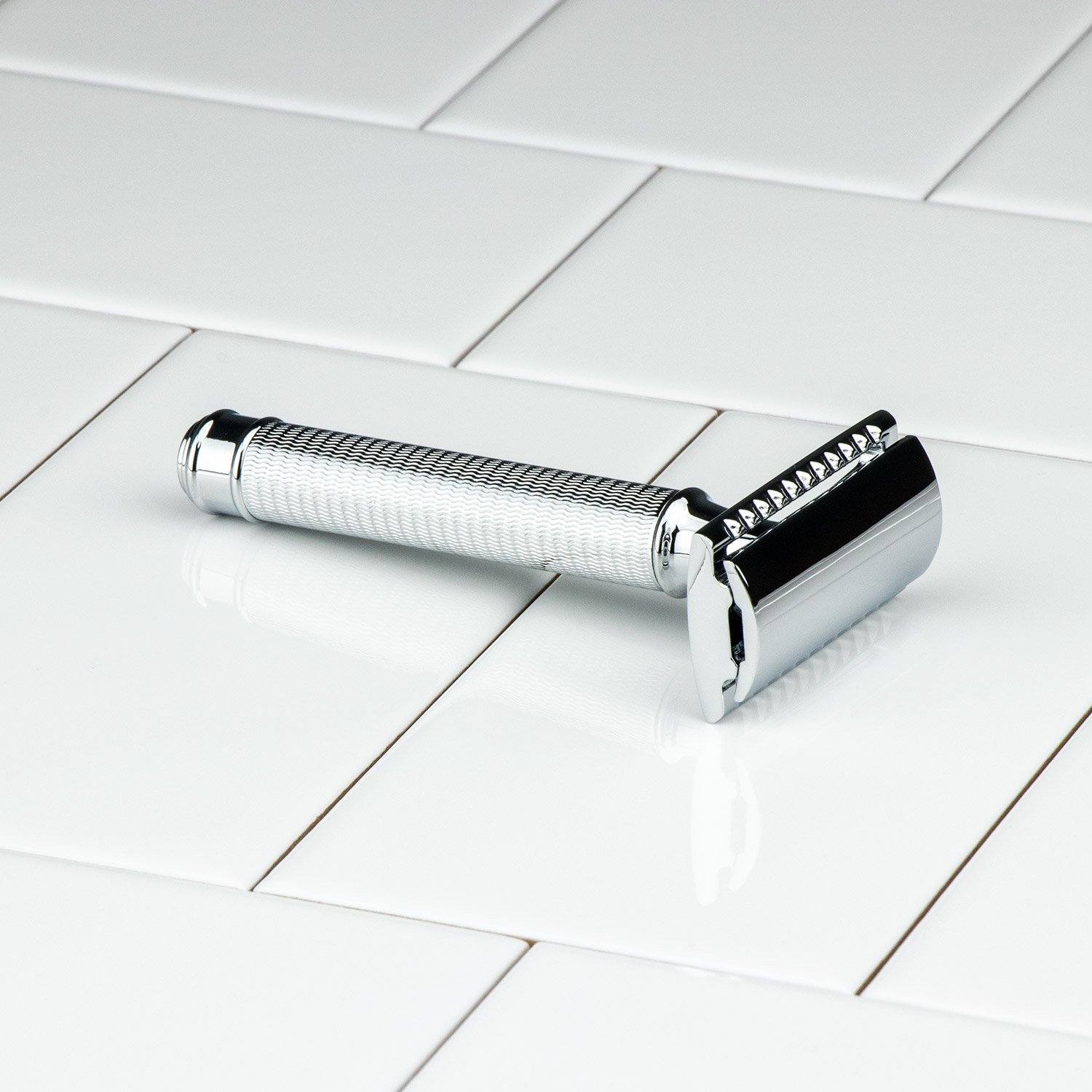 Hoxton Shave Co. Knurl Handle DE Safety Razor – Knifewear - Handcrafted ...