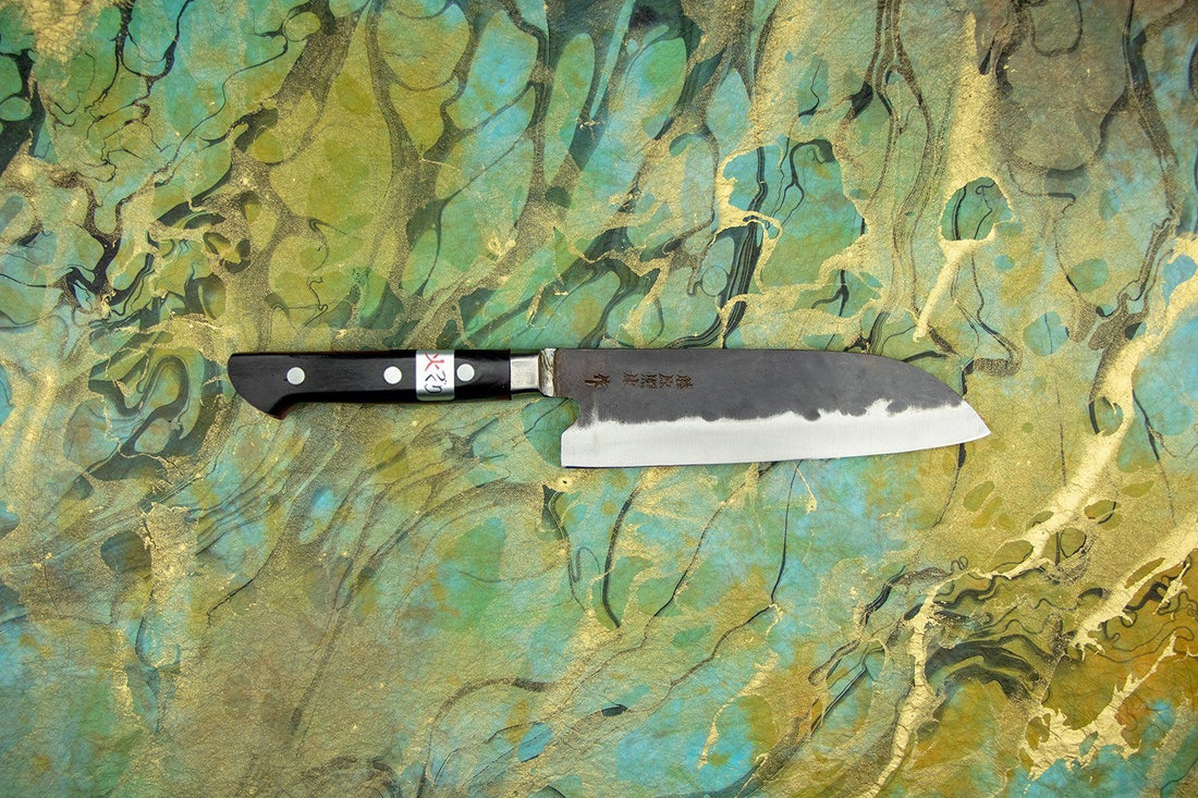 Fujiwara Western Denka Santoku 180mm – Knifewear - Handcrafted Japanese ...