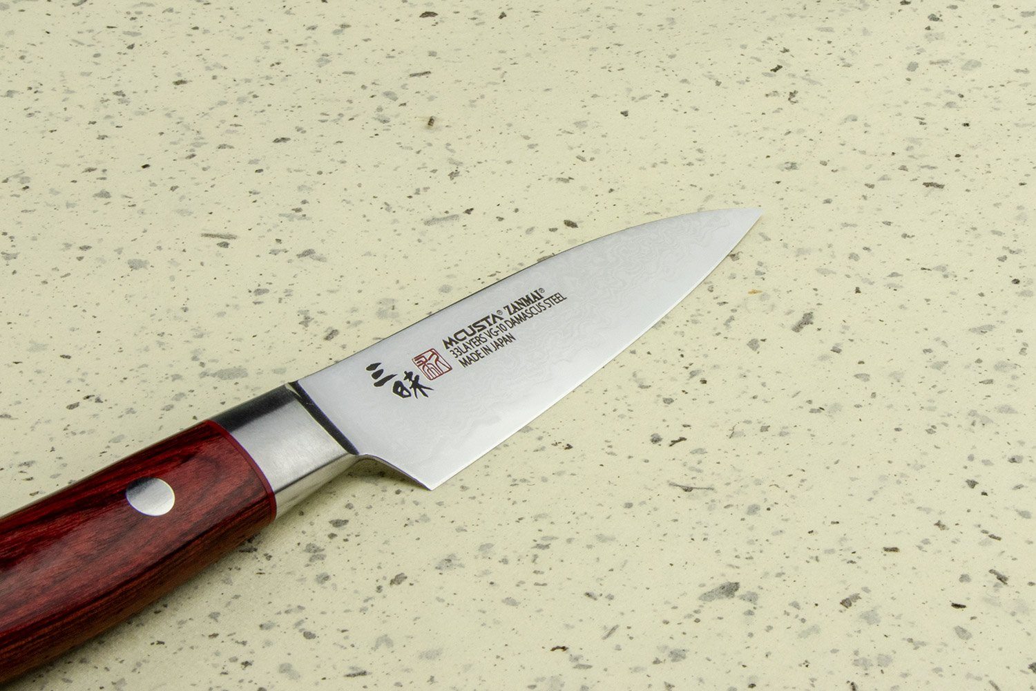 Mcusta Zanmai Classic Pro Damascus Flame Petty 90mm - Knifewear - Handcrafted Japanese Kitchen ...